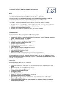 Bank Customer Service Job Responsibilities – Job Responsibilities