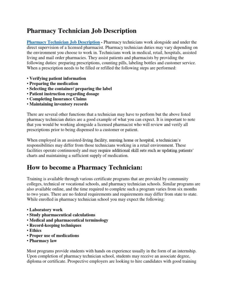 Pharmacy Technician Job Responsibilities Job Responsibilities pharmacy-technician-job-responsibilities-job-responsibilities