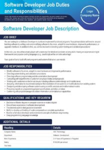 Software Development Manager Job Responsibilities – Job Responsibilities